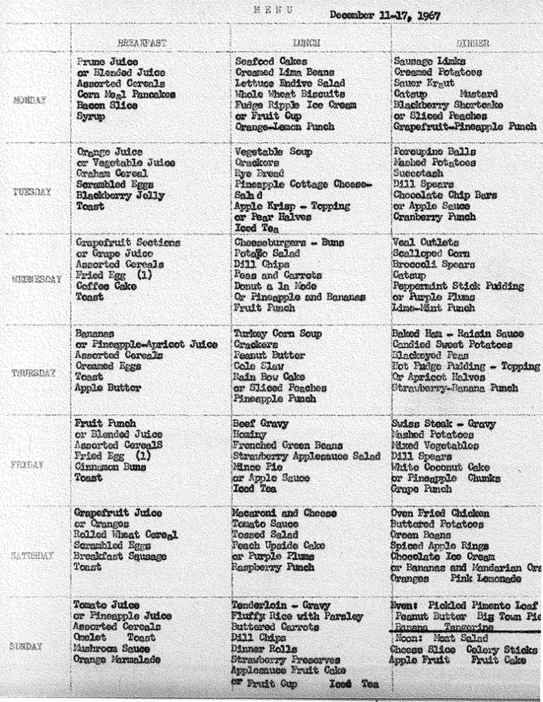 Dining Hall Menu '67 (1) - EMU News